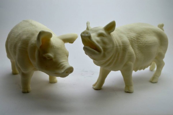 3D Printed miniatures of Pigs