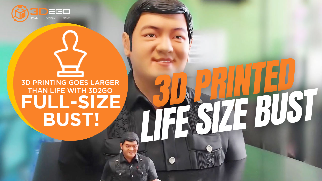 3D Printed Life Size Bust - 3D2GO Philippines | 3D Printing Services